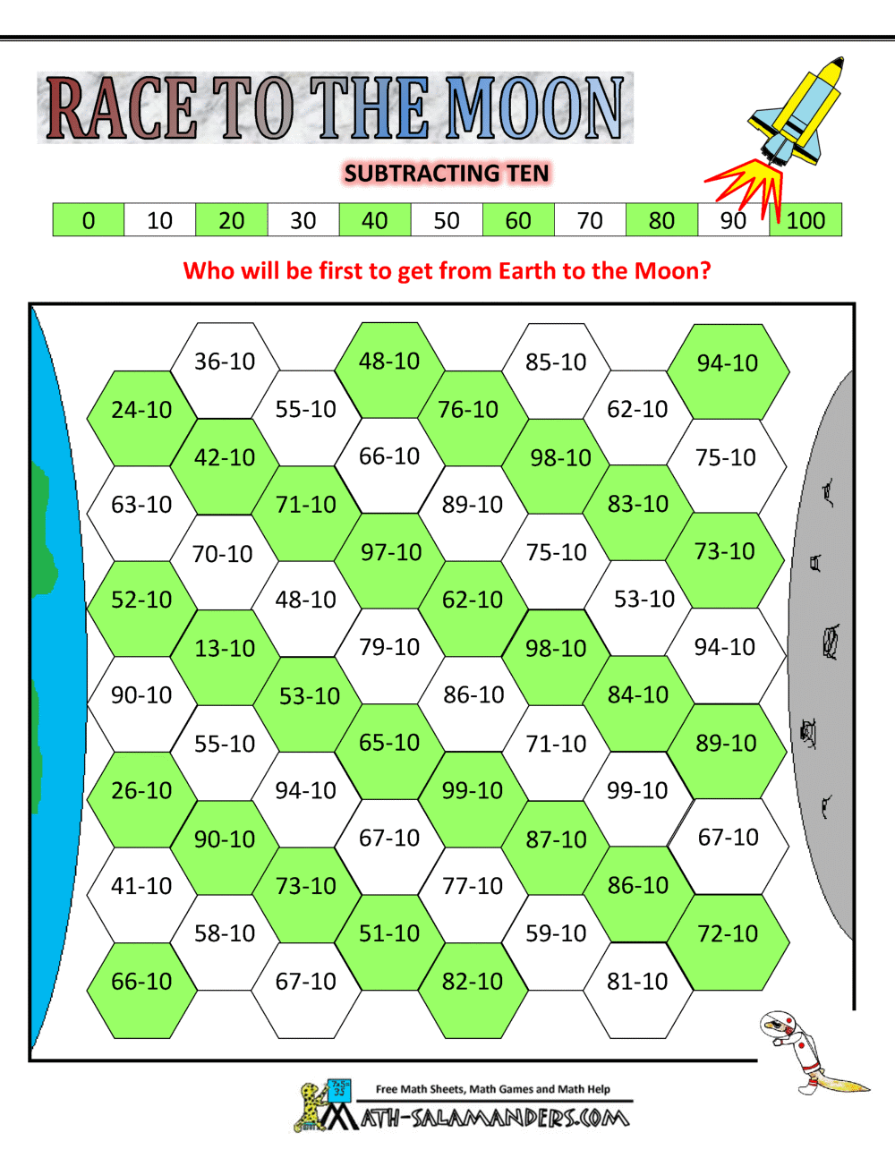 Subtraction Games 2nd Grade