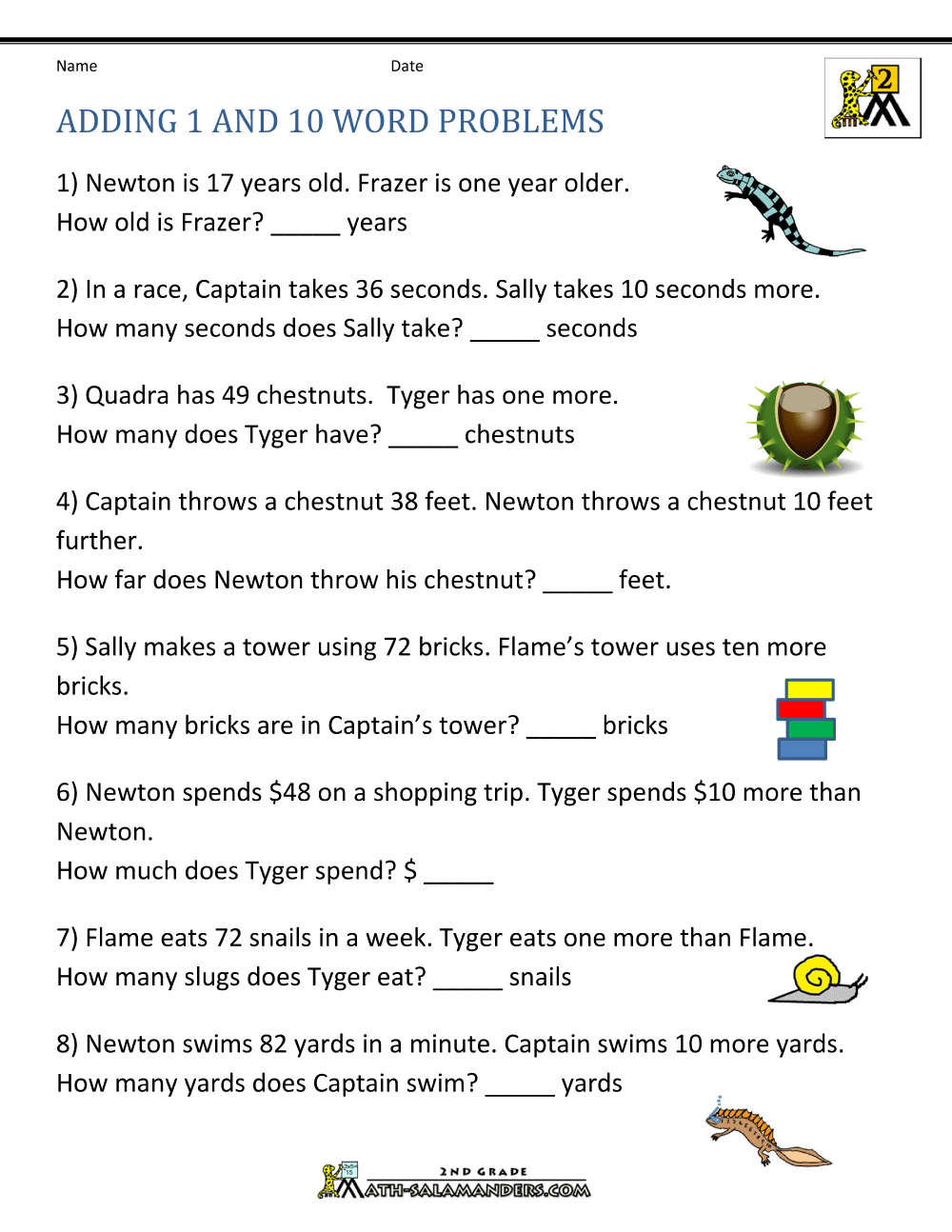 2nd Grade Addition Worksheets