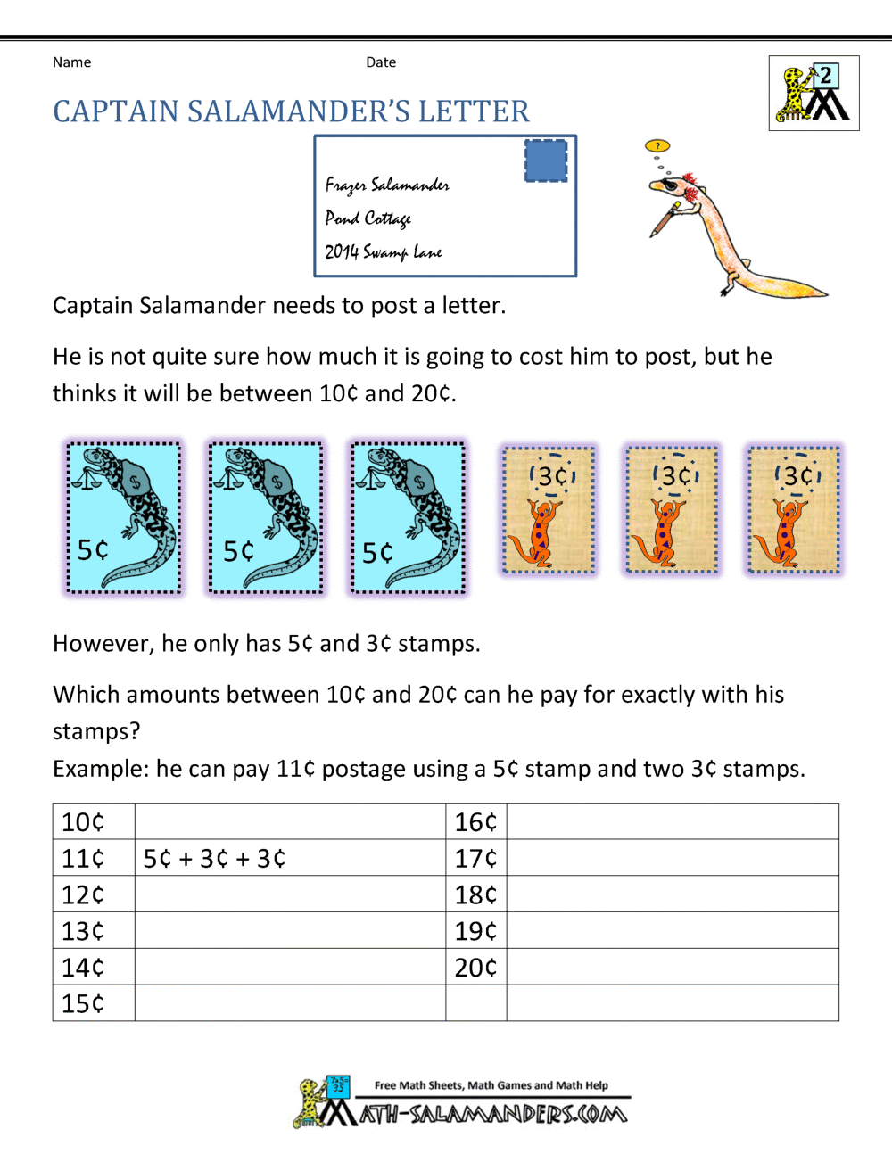 Second Grade Math Problems