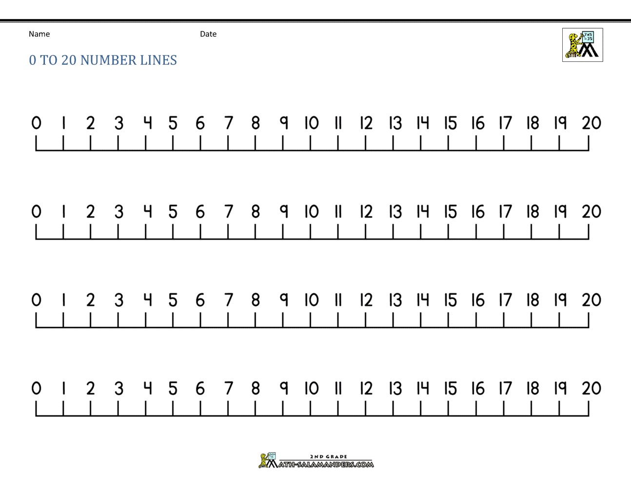 1 20 Number Line Printable Printable World Holiday