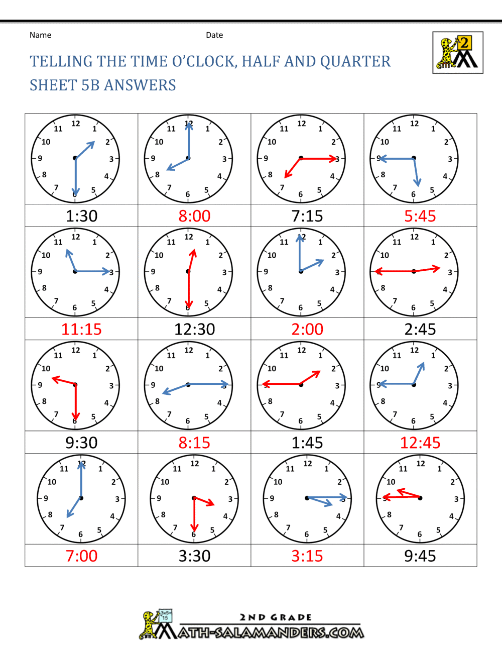 58 MATHS CLOCK WORKSHEETS FOR GRADE 4